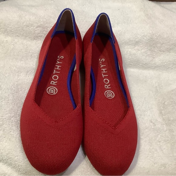 Rothy's | Shoes | Rothys Bright Red Textile Womens Us 75 Eu 38 The Flat ...